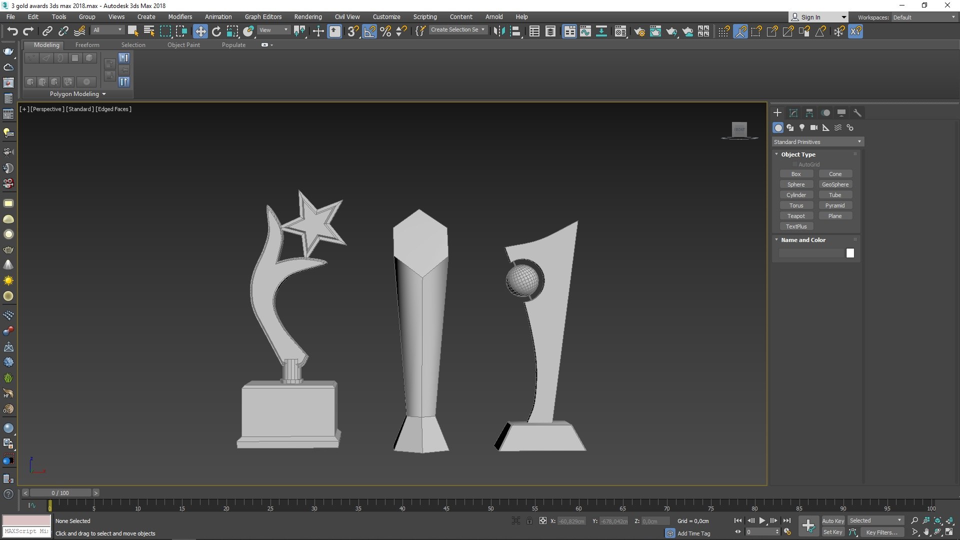 3D Three Gold Awards - TurboSquid 1990545