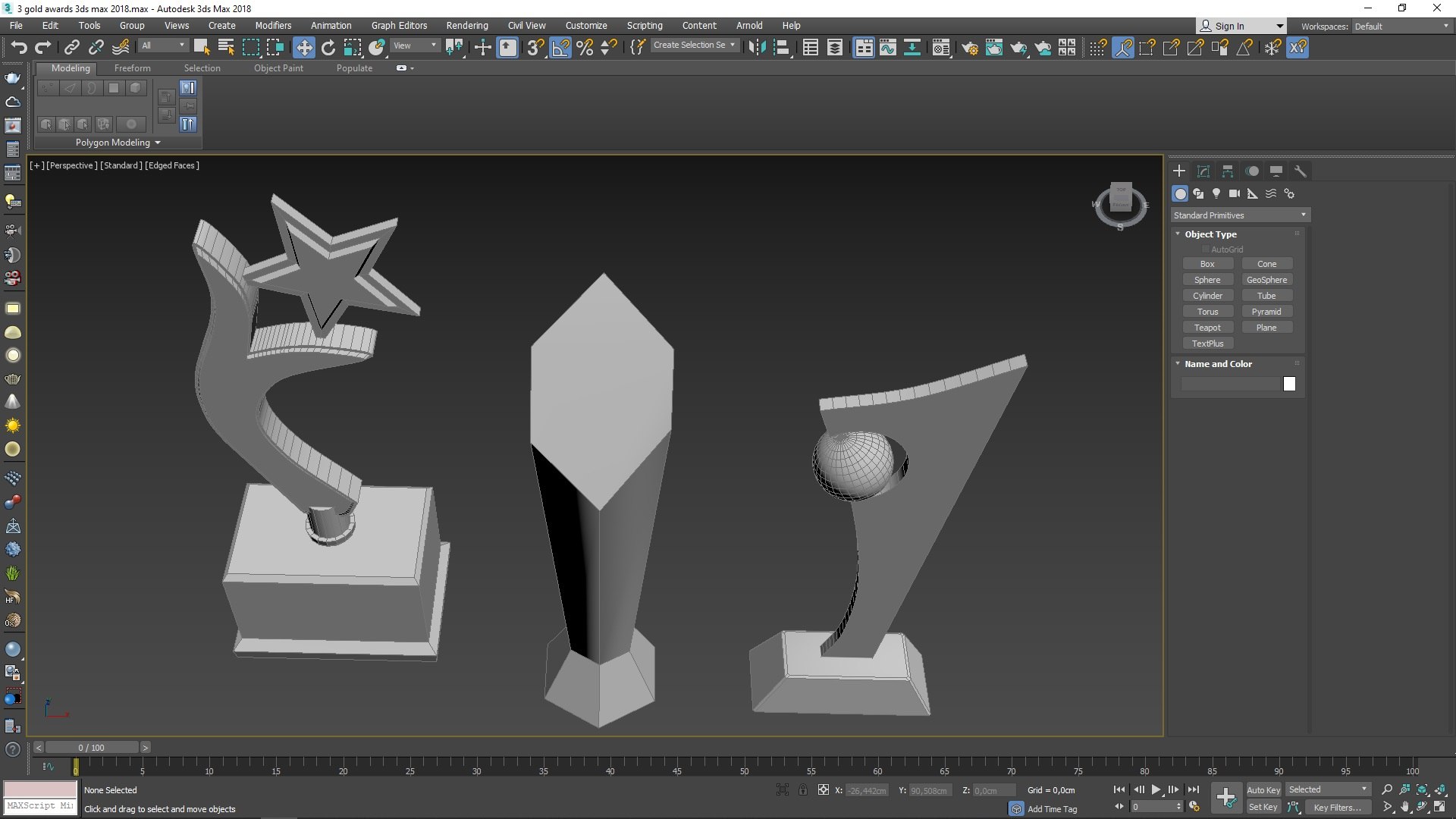3D Three Gold Awards - TurboSquid 1990545