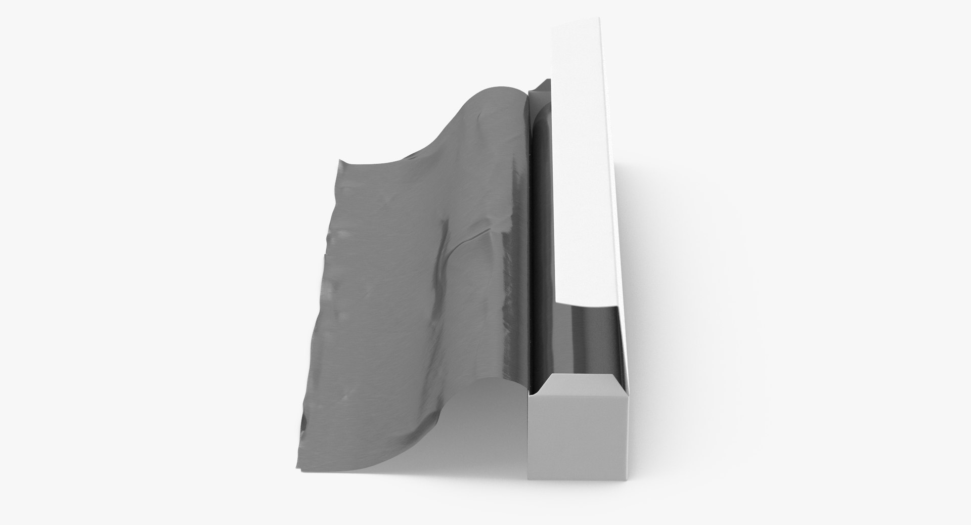 Aluminium Foil Box Open 3D Model - TurboSquid 1149303