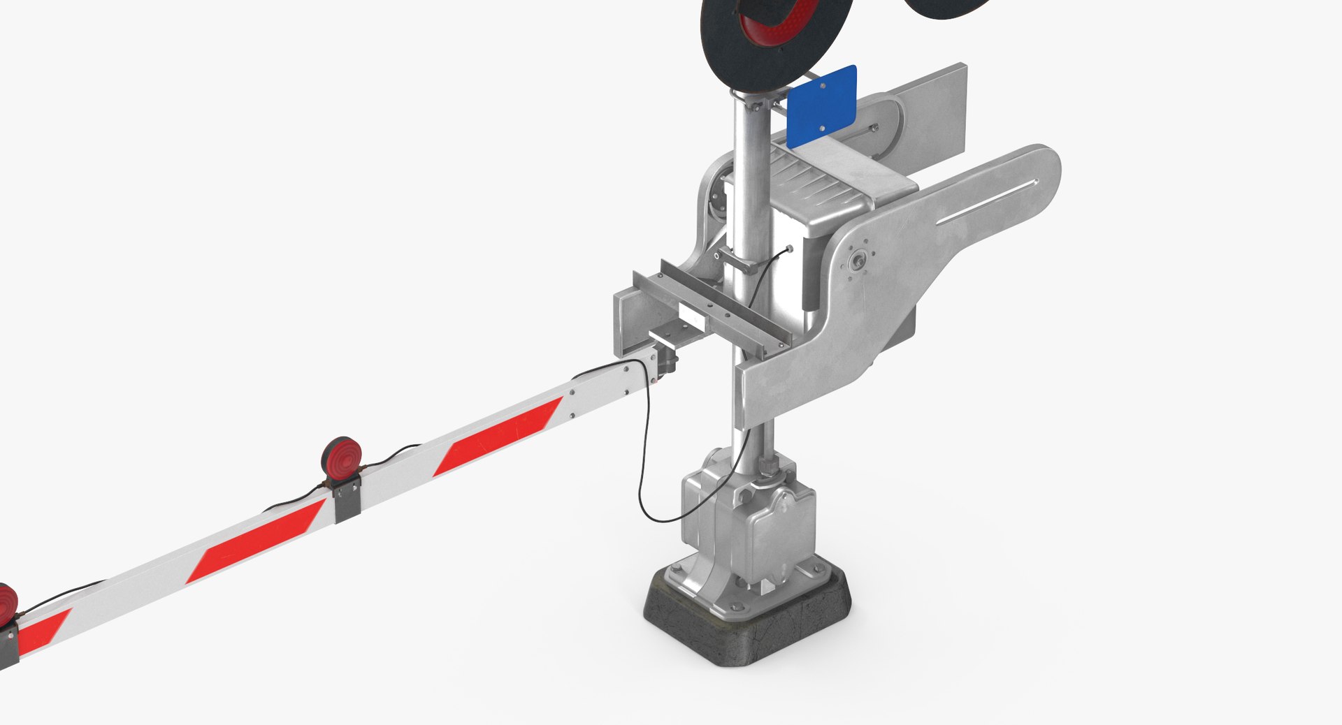 Train Track Crossing Gate Model - TurboSquid 1219592