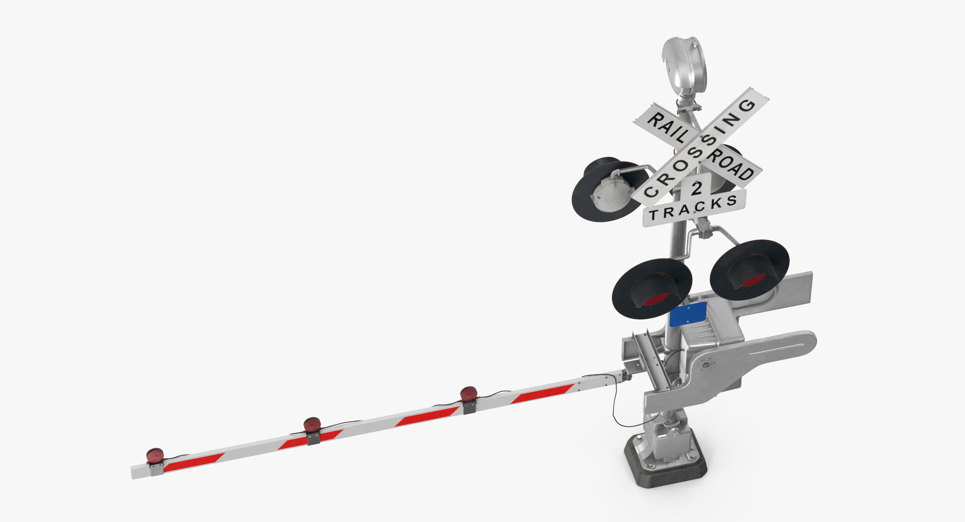 Train track crossing gate model - TurboSquid 1219592