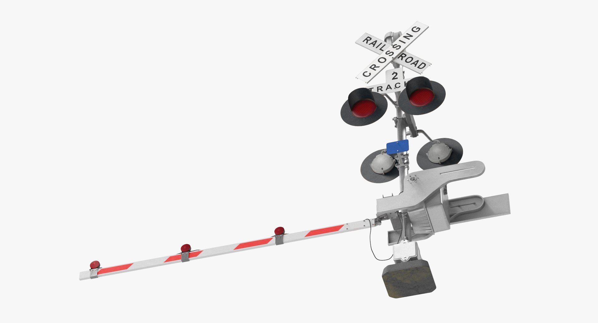 Train Track Crossing Gate Model - TurboSquid 1219592