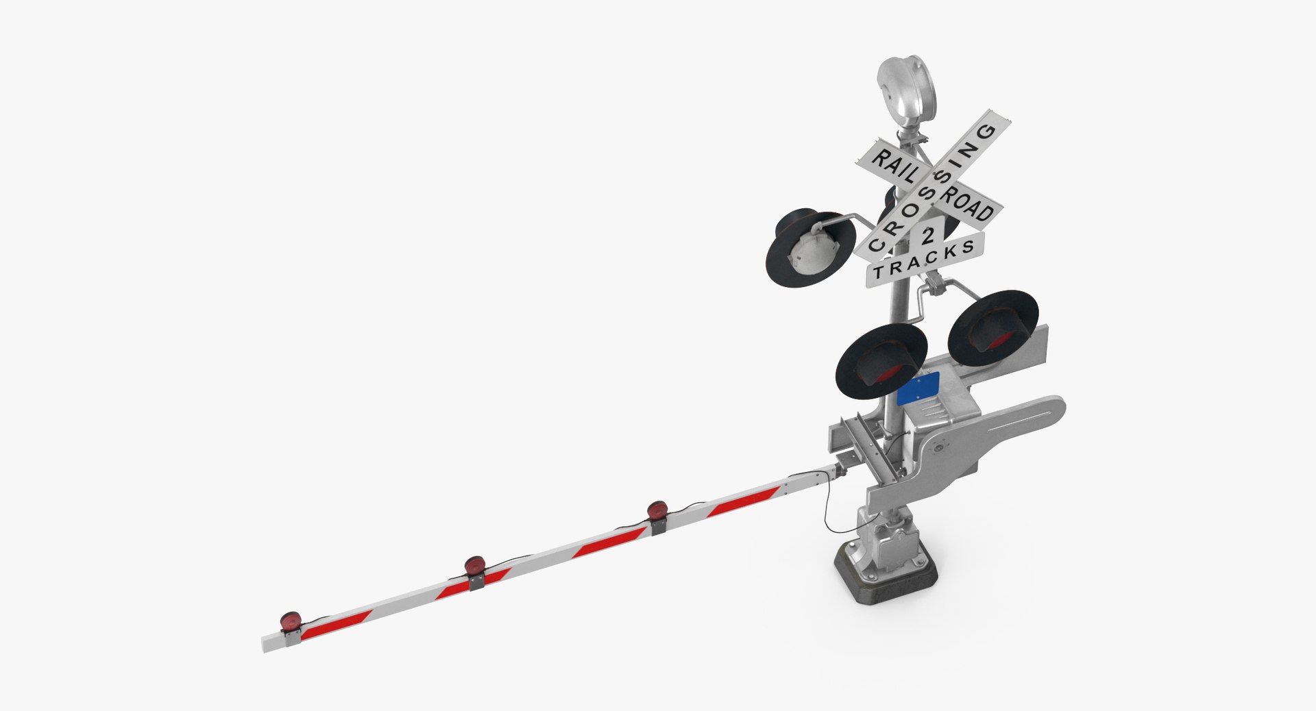 Train Track Crossing Gate Model - TurboSquid 1219592