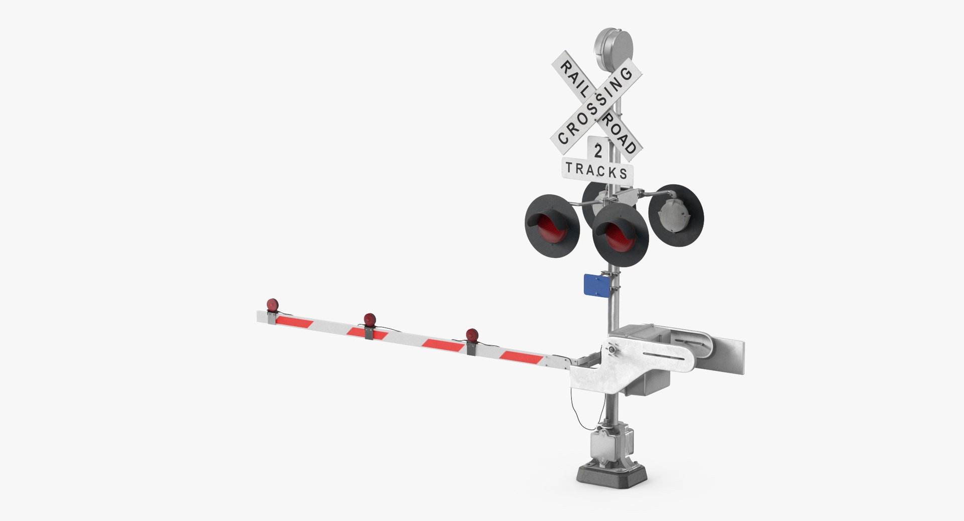 Train Track Crossing Gate Model - TurboSquid 1219592