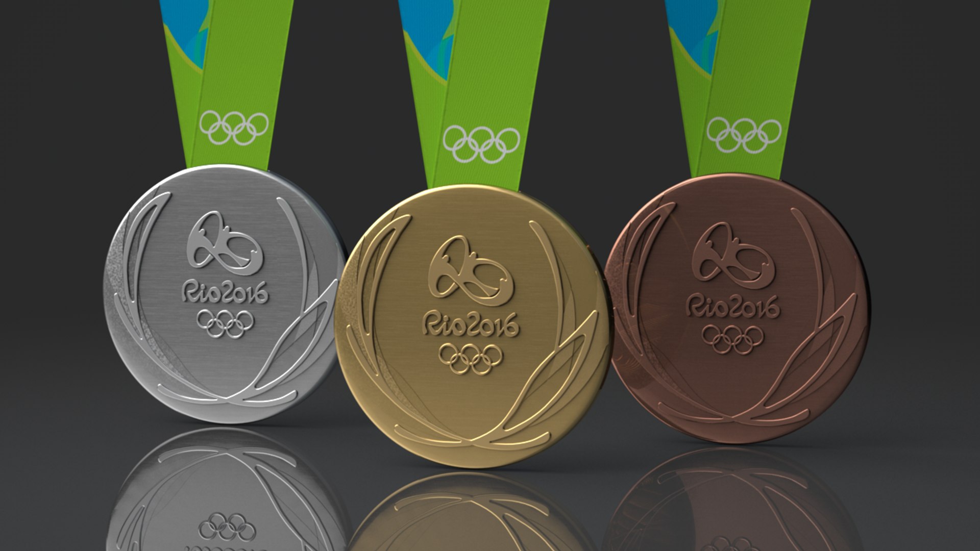 Rio 2016 Olympics Medals 3d Model
