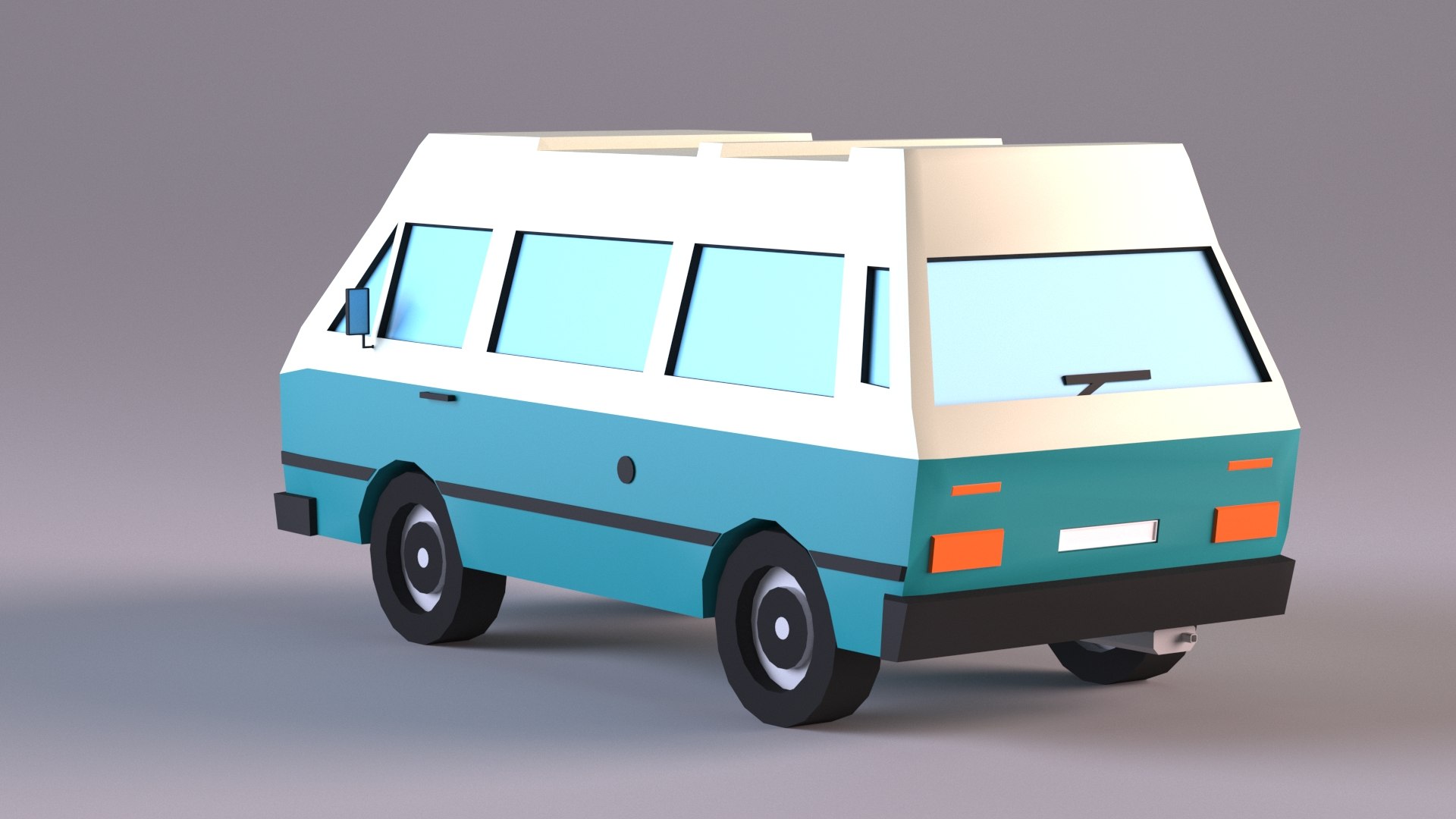 Cartoon Low Poly Camper Van 3D Model - TurboSquid 1800762