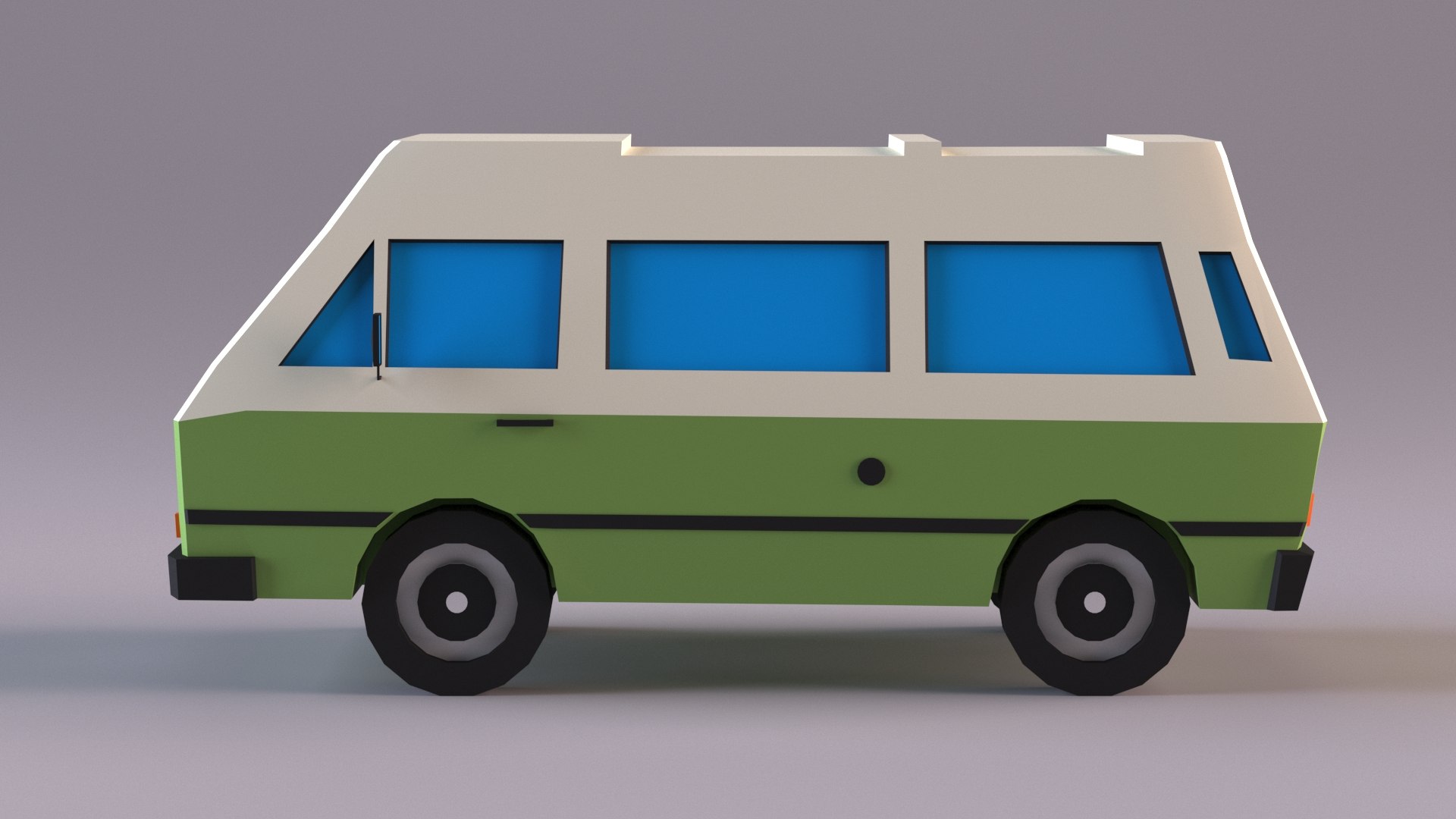 Cartoon Low Poly Camper Van 3D Model - TurboSquid 1800762