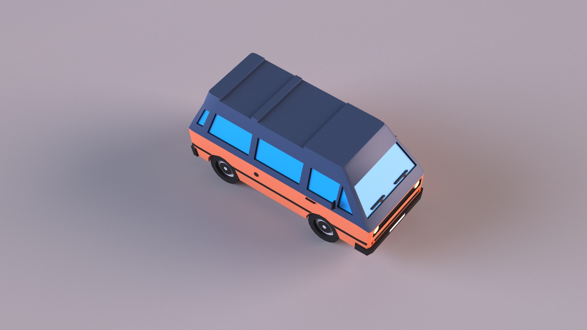 Cartoon Low Poly Camper Van 3D Model - TurboSquid 1800762