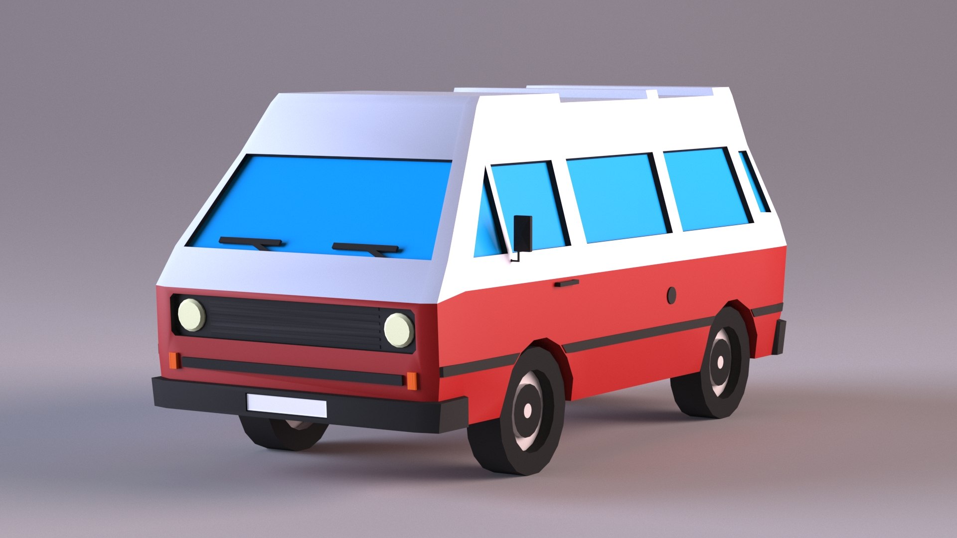Cartoon Low Poly Camper Van 3D Model - TurboSquid 1800762