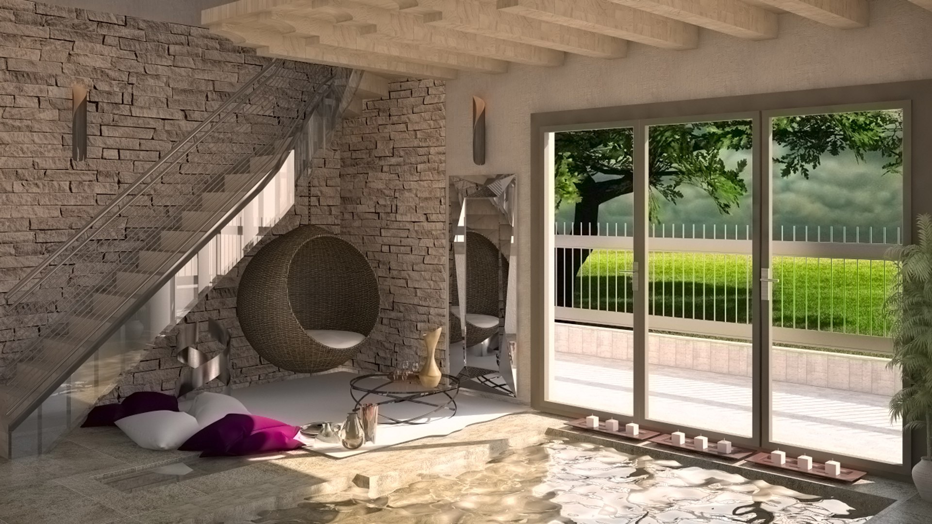 3D Pool Party Room - TurboSquid 1265816