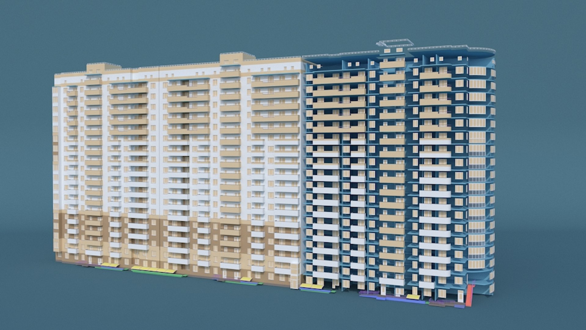3ds Max High-rise Building House