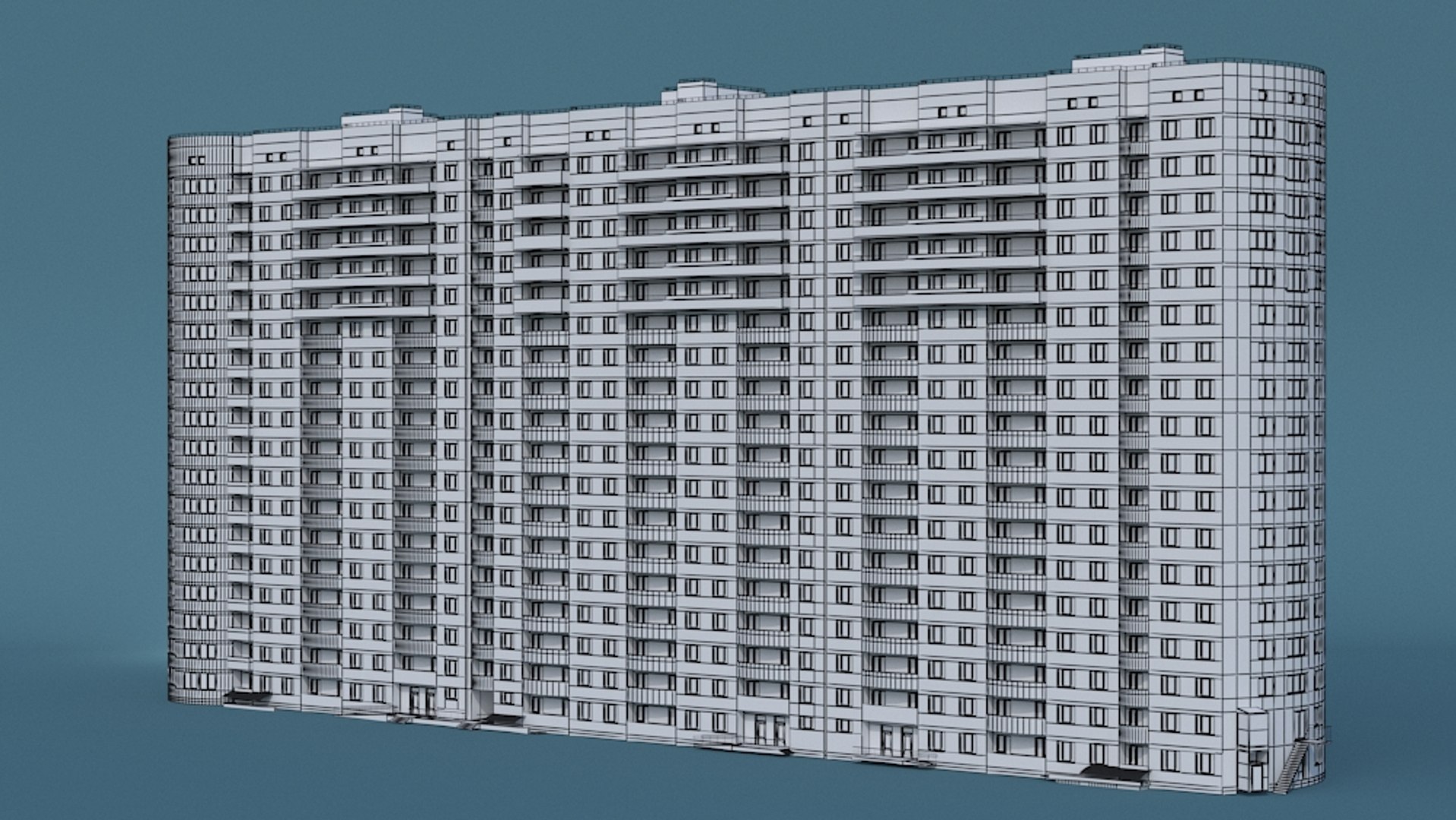 3ds Max High-rise Building House