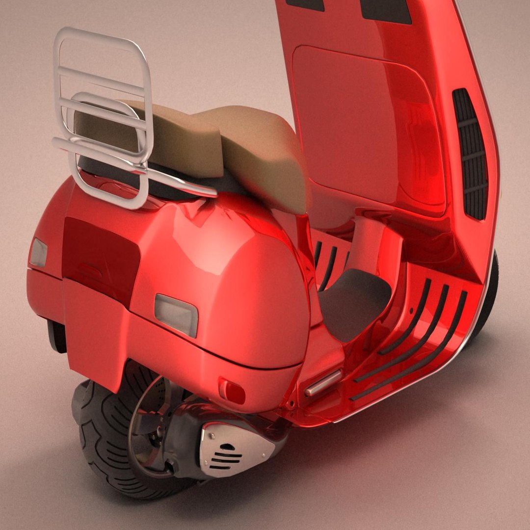 3d vintage scooter model