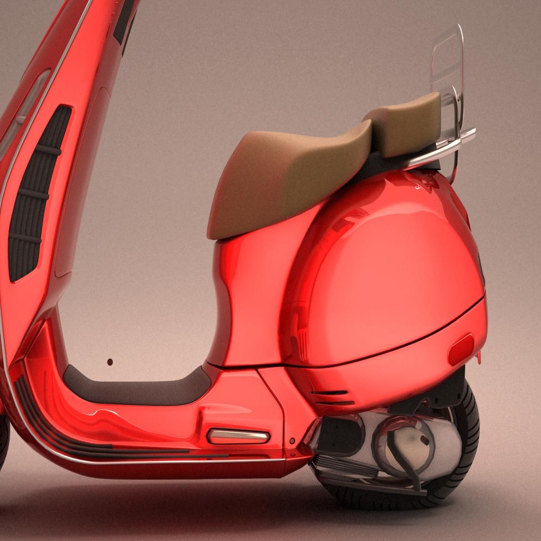 3d vintage scooter model