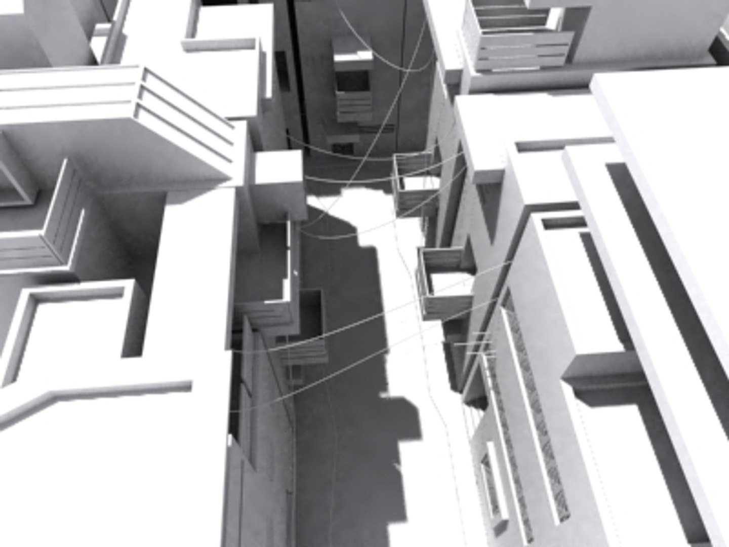 Modular Urban City Scene 3d Model