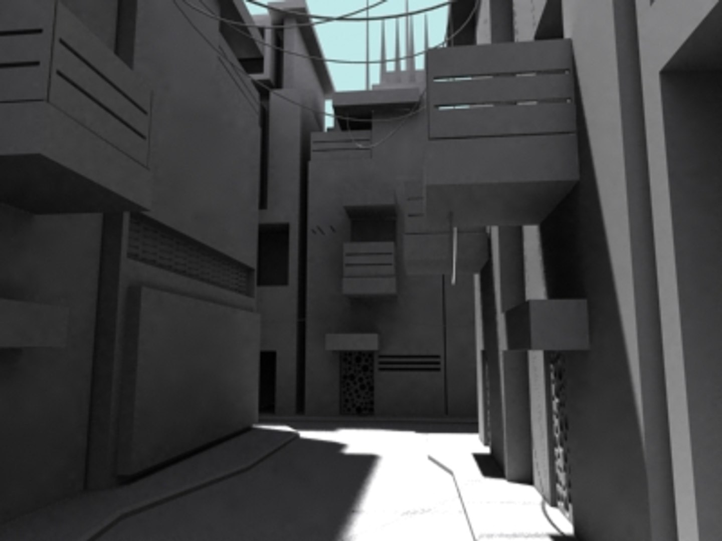 Modular Urban City Scene 3d Model