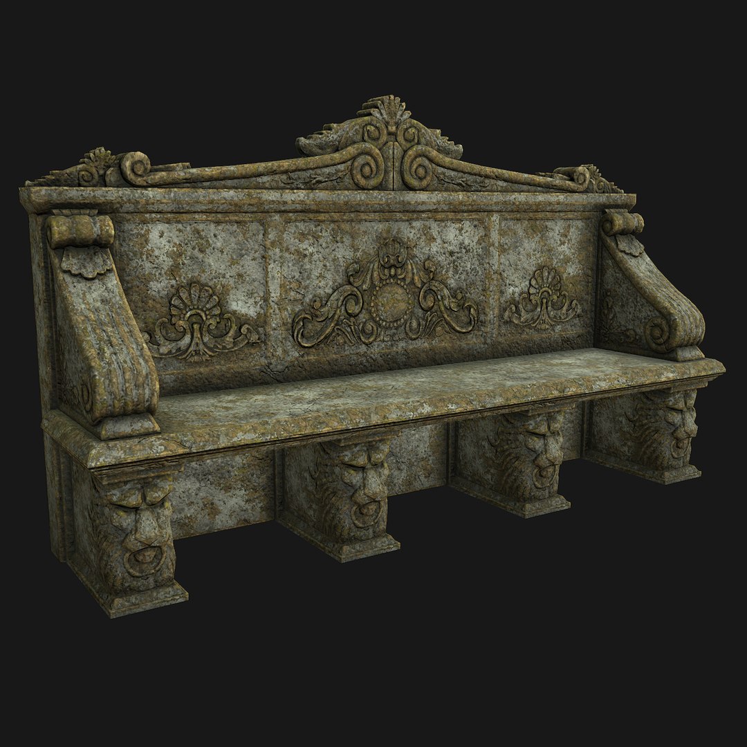 Stone Bench Pbr 3D Model - TurboSquid 1345684