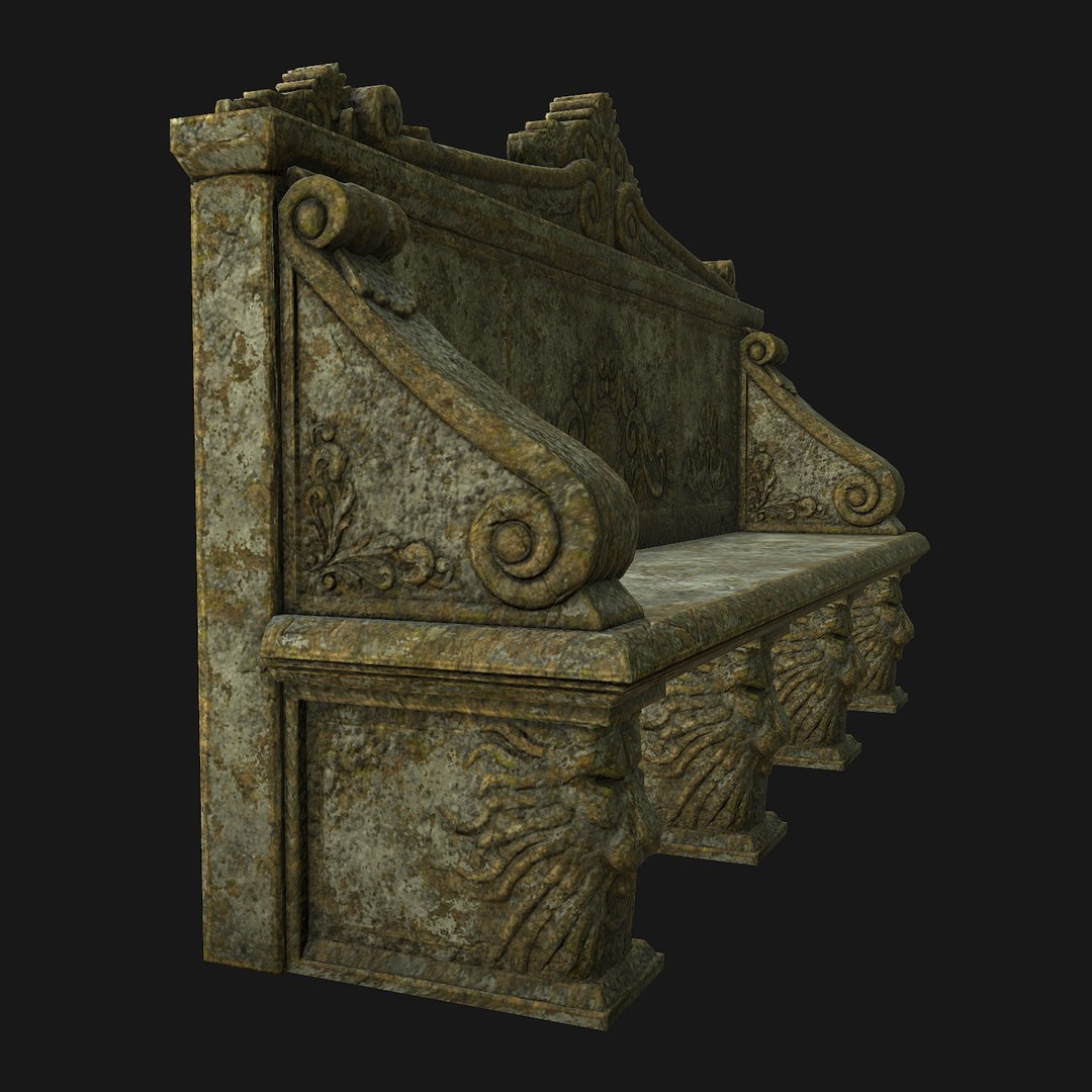 Stone Bench Pbr 3D Model - TurboSquid 1345684