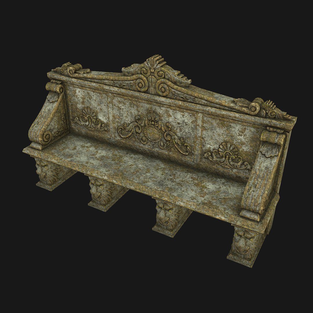 Stone Bench Pbr 3D Model - TurboSquid 1345684
