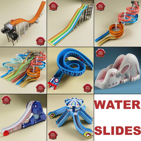 3d water slides 04 model