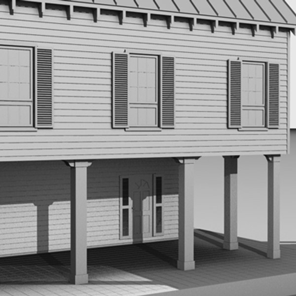 3d model beach resolution siding