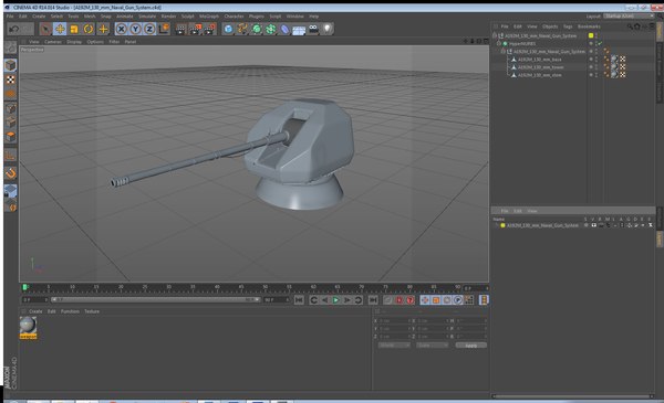 A192m 130 mm naval gun 3D model - TurboSquid 1446805