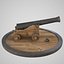 Medieval Vessel Ship Cannon 3d Model