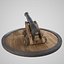 Medieval Vessel Ship Cannon 3d Model