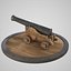 Medieval Vessel Ship Cannon 3d Model