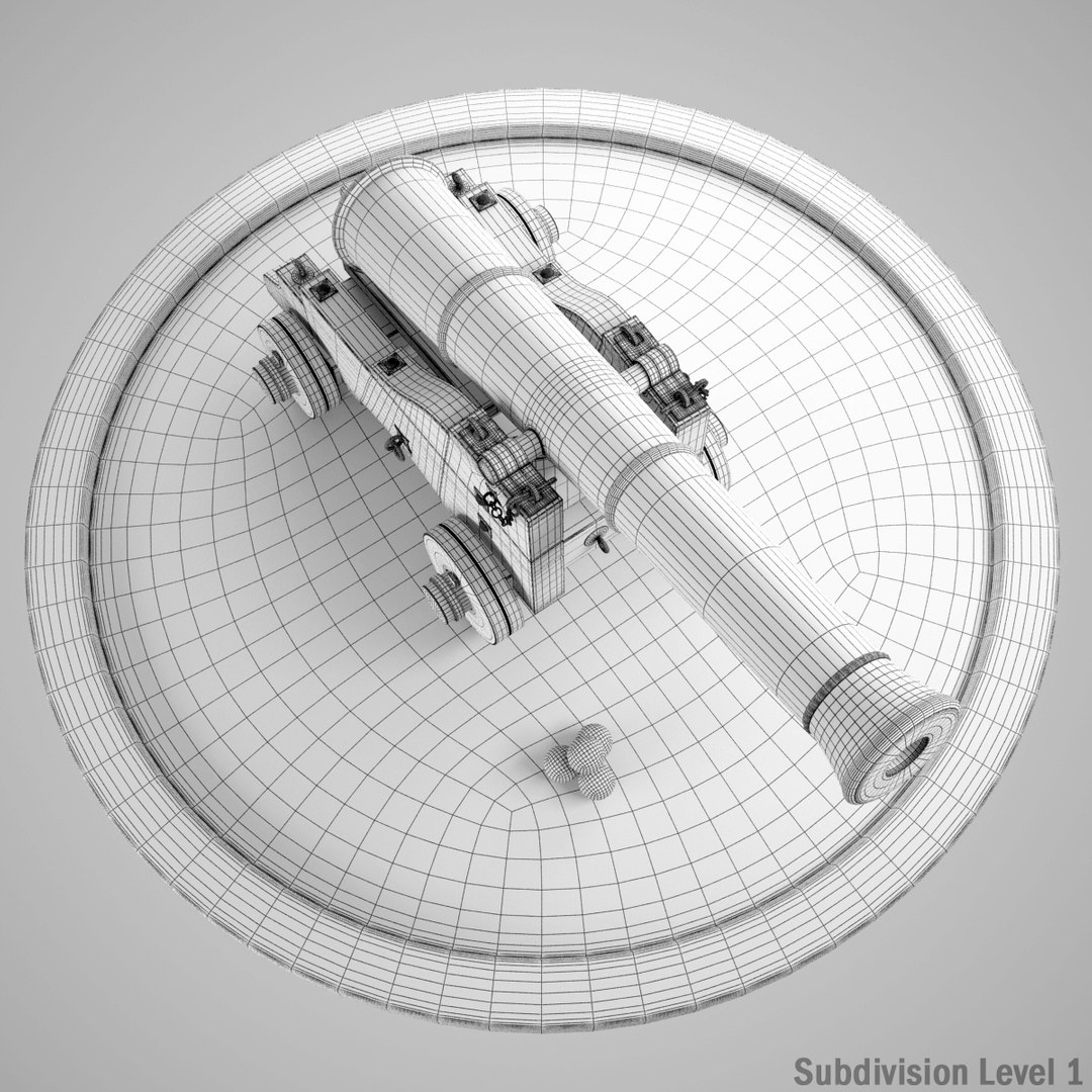 Medieval Vessel Ship Cannon 3d Model