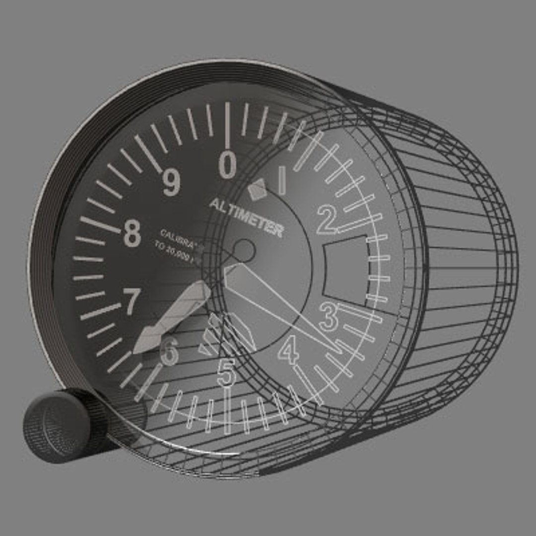 Altimeter Instrument 3d Model
