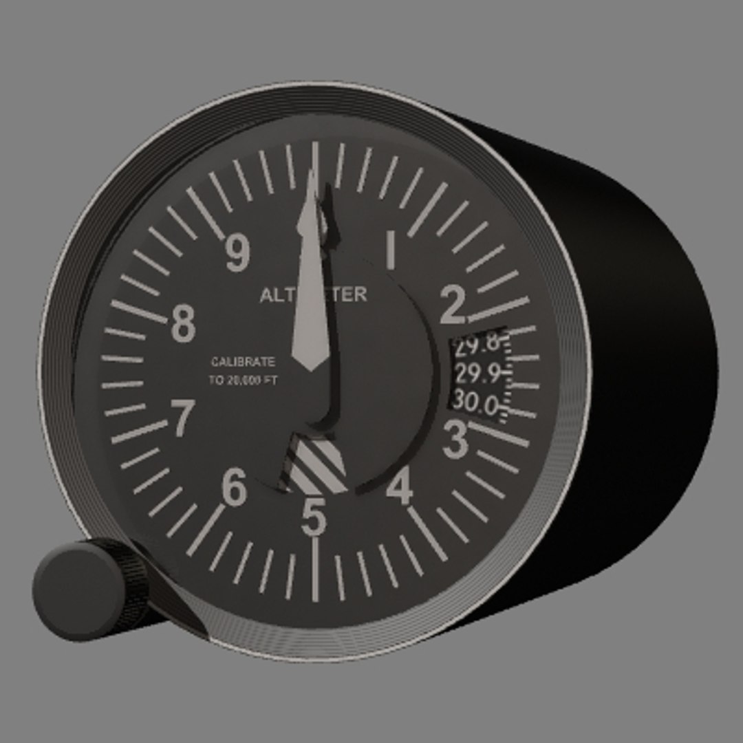 Altimeter Instrument 3d Model