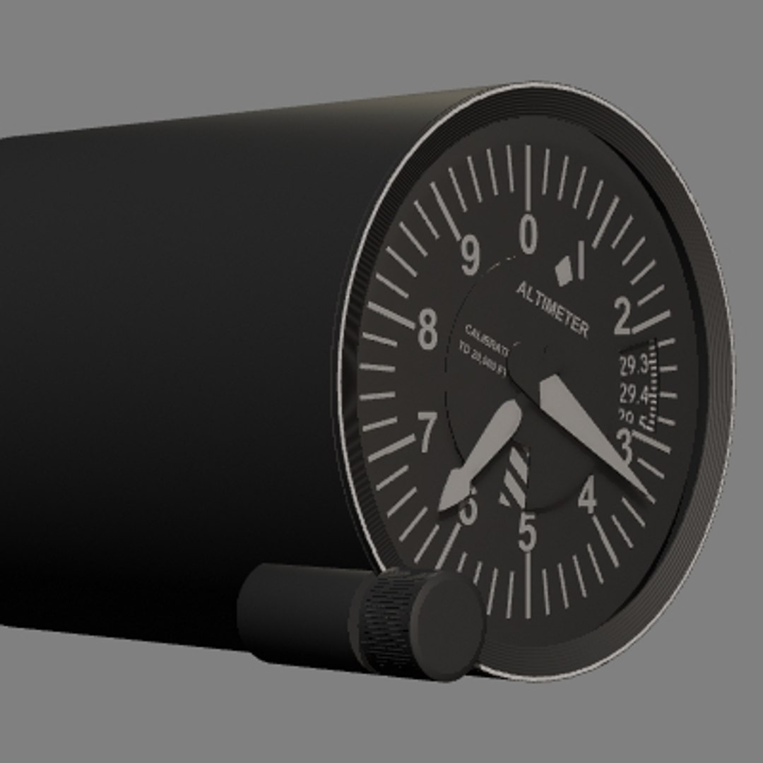 Altimeter Instrument 3d Model