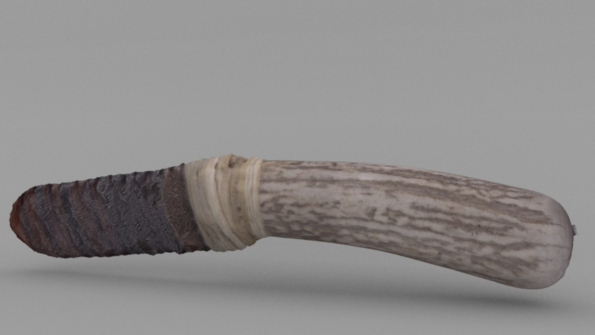 Native Knife Obsidian Blade 3d Model
