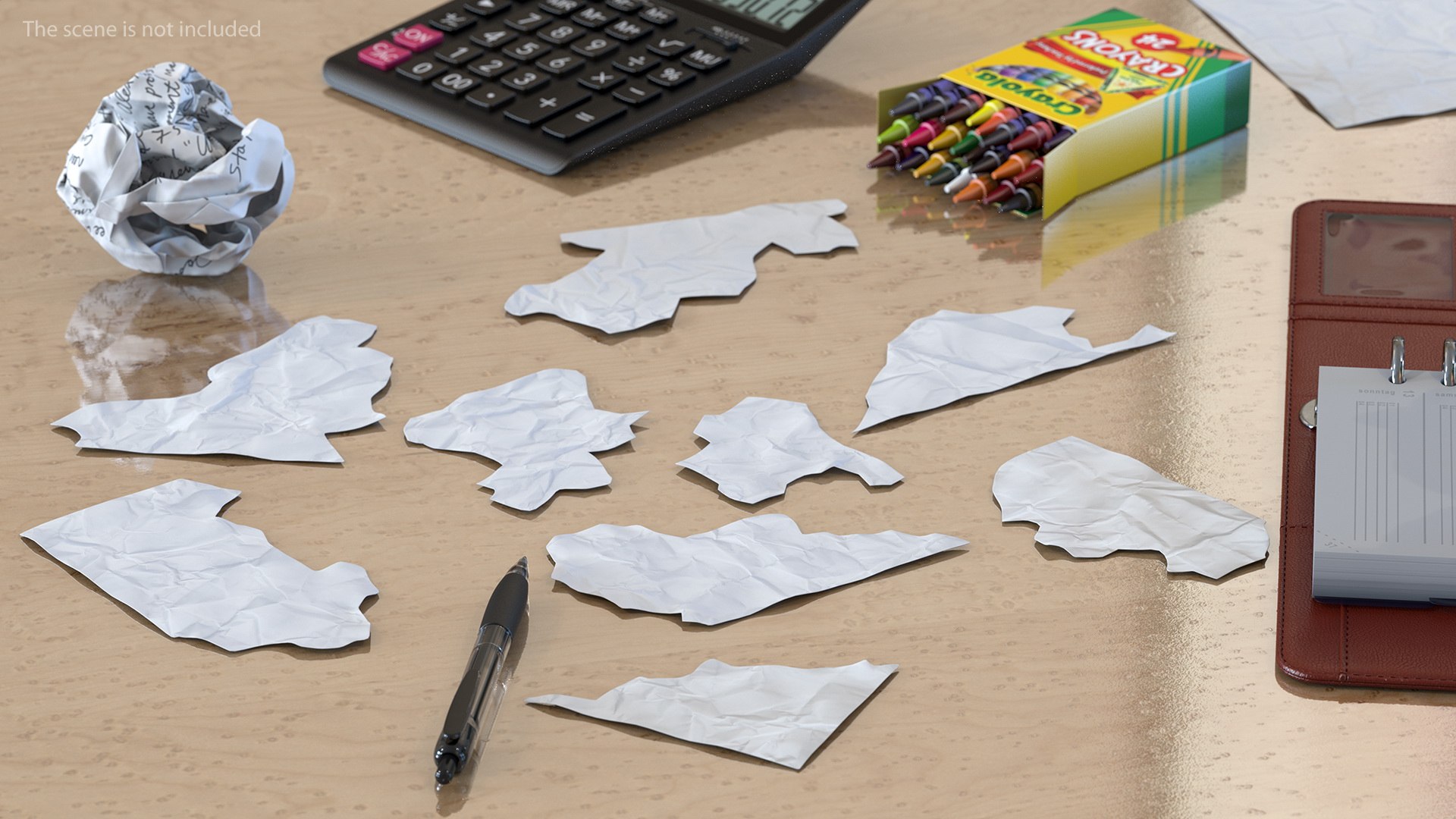 Crumpled Paper 3D Model - TurboSquid 1525552