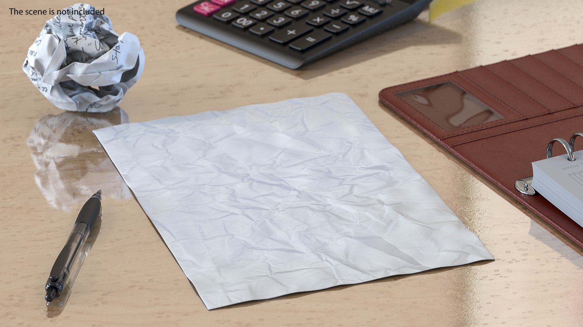 Crumpled paper 3D model - TurboSquid 1525552