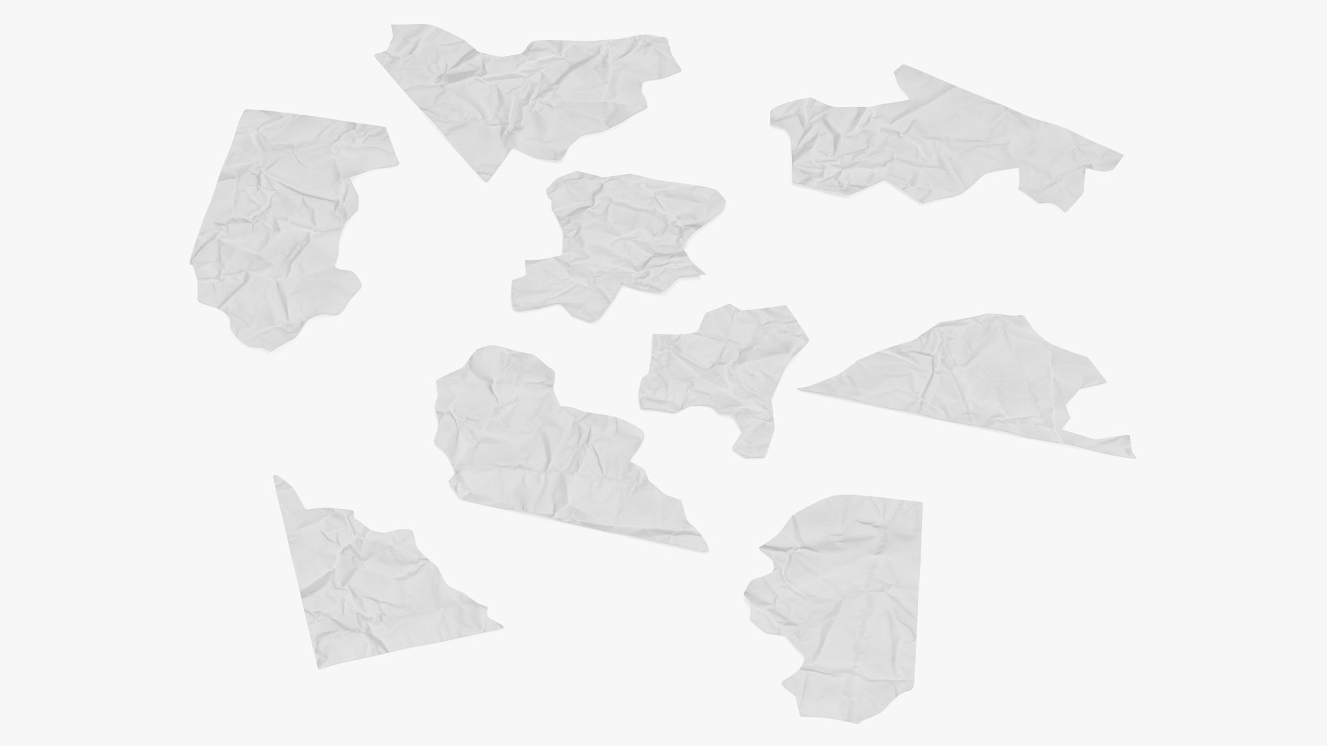 Crumpled Paper 3D Model - TurboSquid 1525552