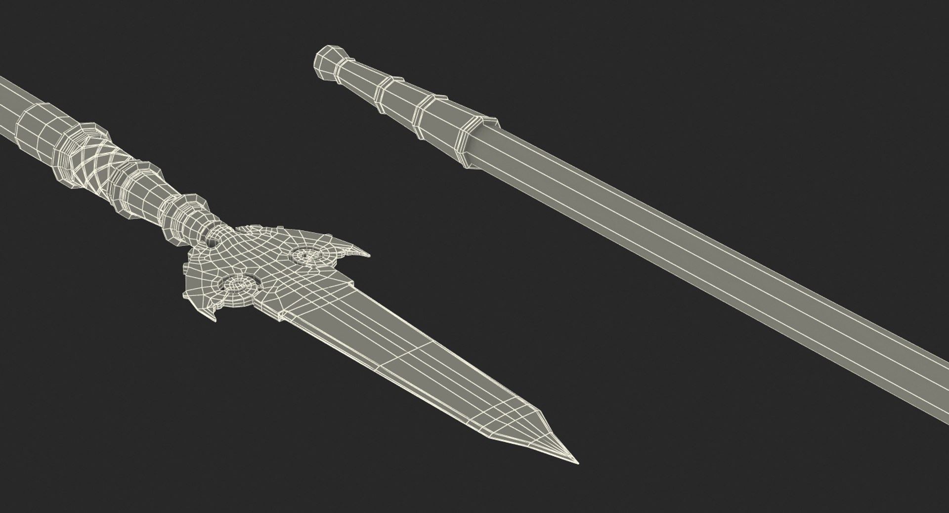 C4d Partisan Pole Weapon