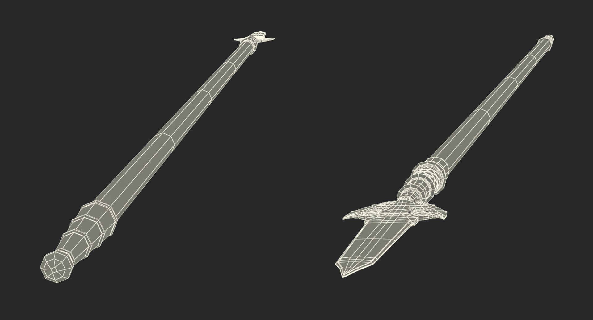 C4d Partisan Pole Weapon