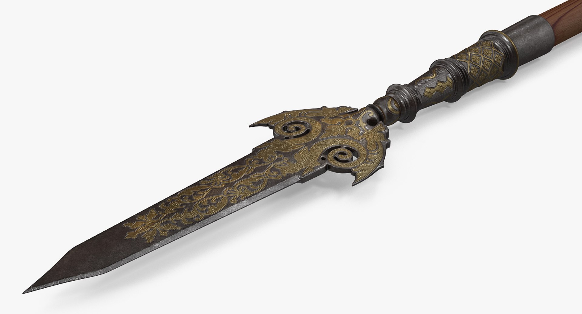 C4d Partisan Pole Weapon