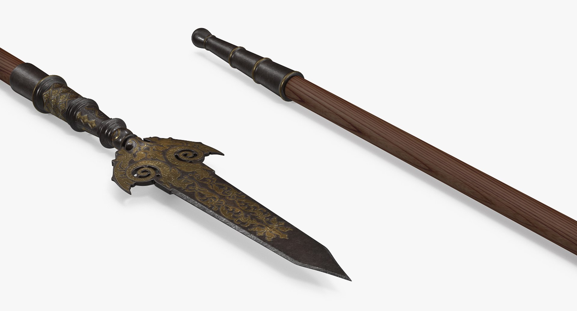 C4d Partisan Pole Weapon