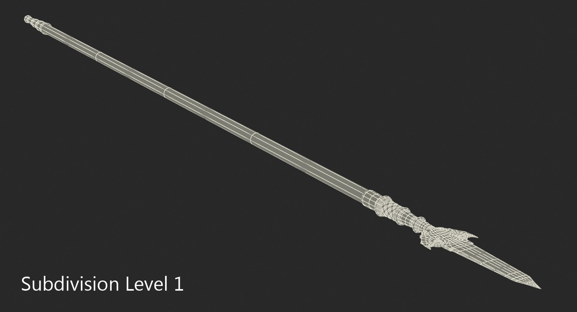 C4d Partisan Pole Weapon