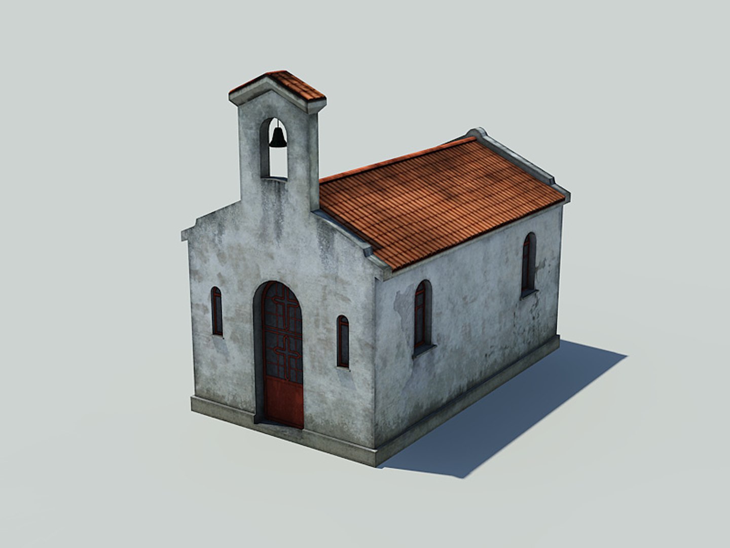 3d Model Of Low-poly Small Church Building