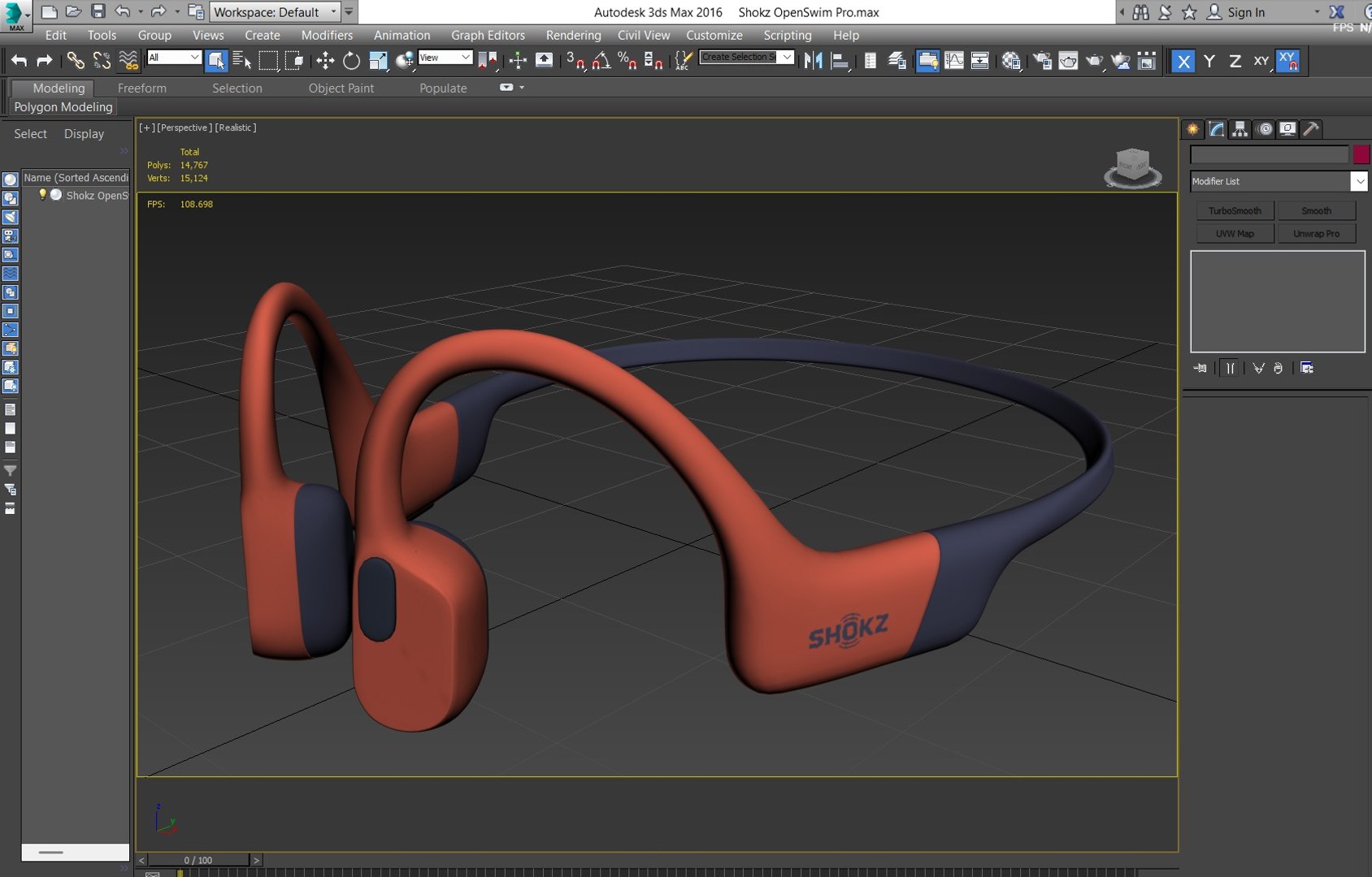 3D Shokz OpenSwim Pro Model - TurboSquid 2327479