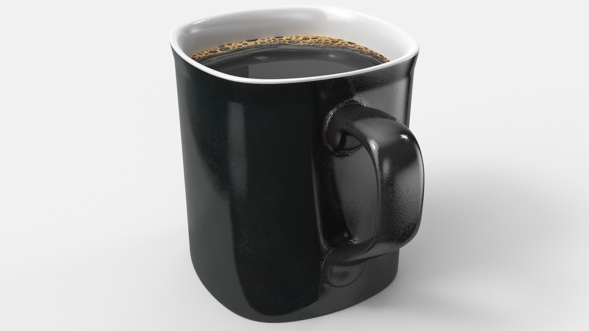 3D Coffee Mug Black With Coffee - TurboSquid 2103439