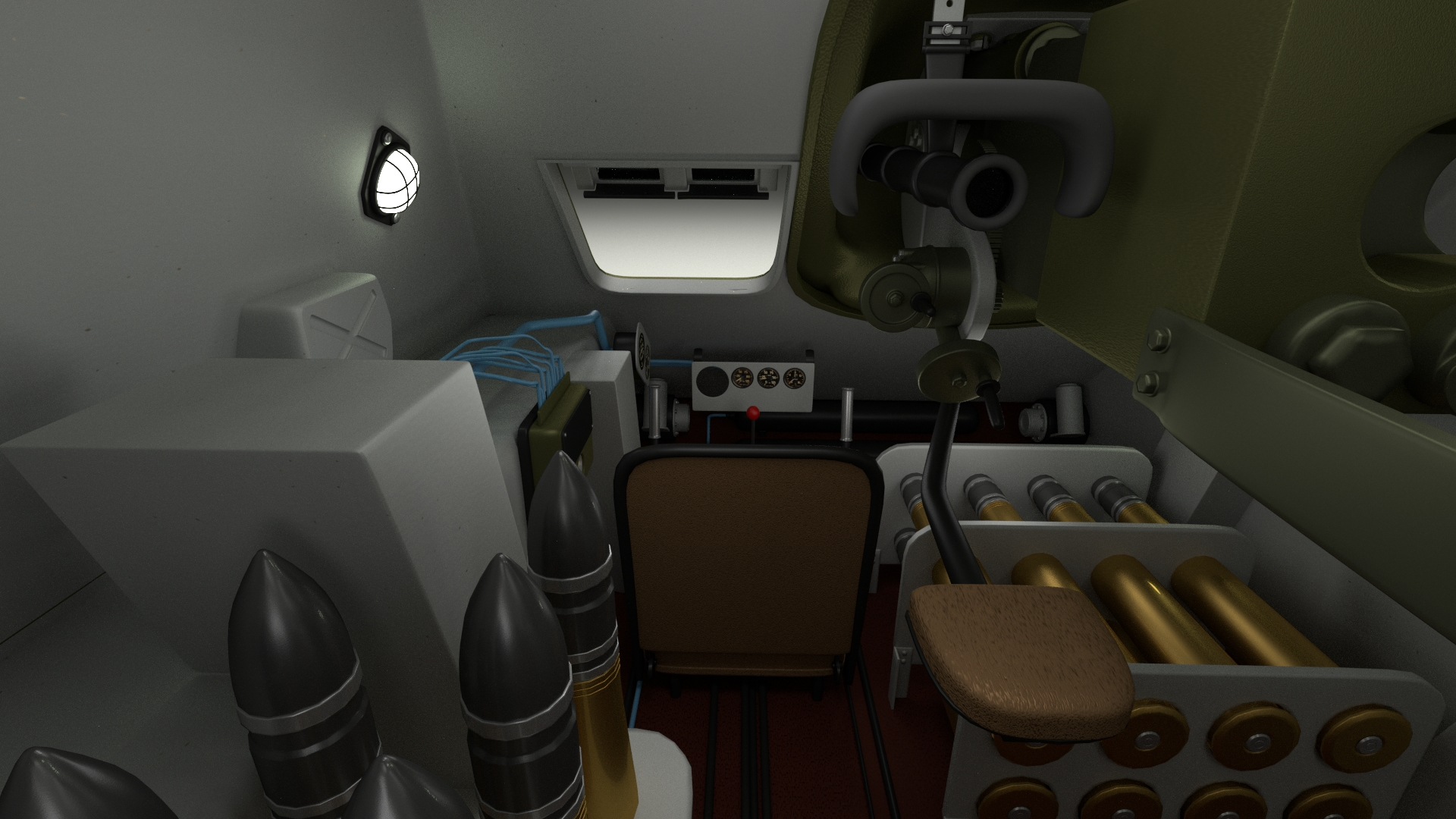 Soviet Tank Interior Engine 3d Obj