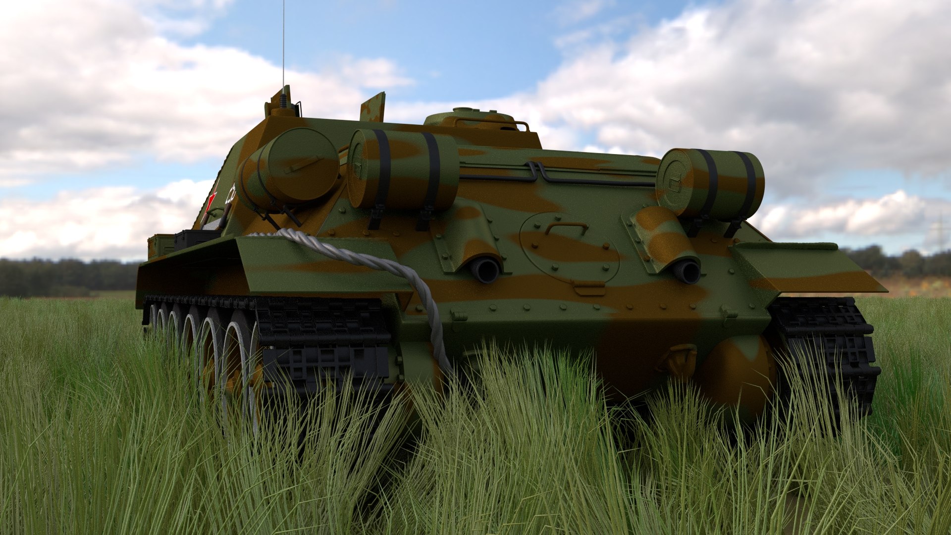 Soviet Tank Interior Engine 3d Obj