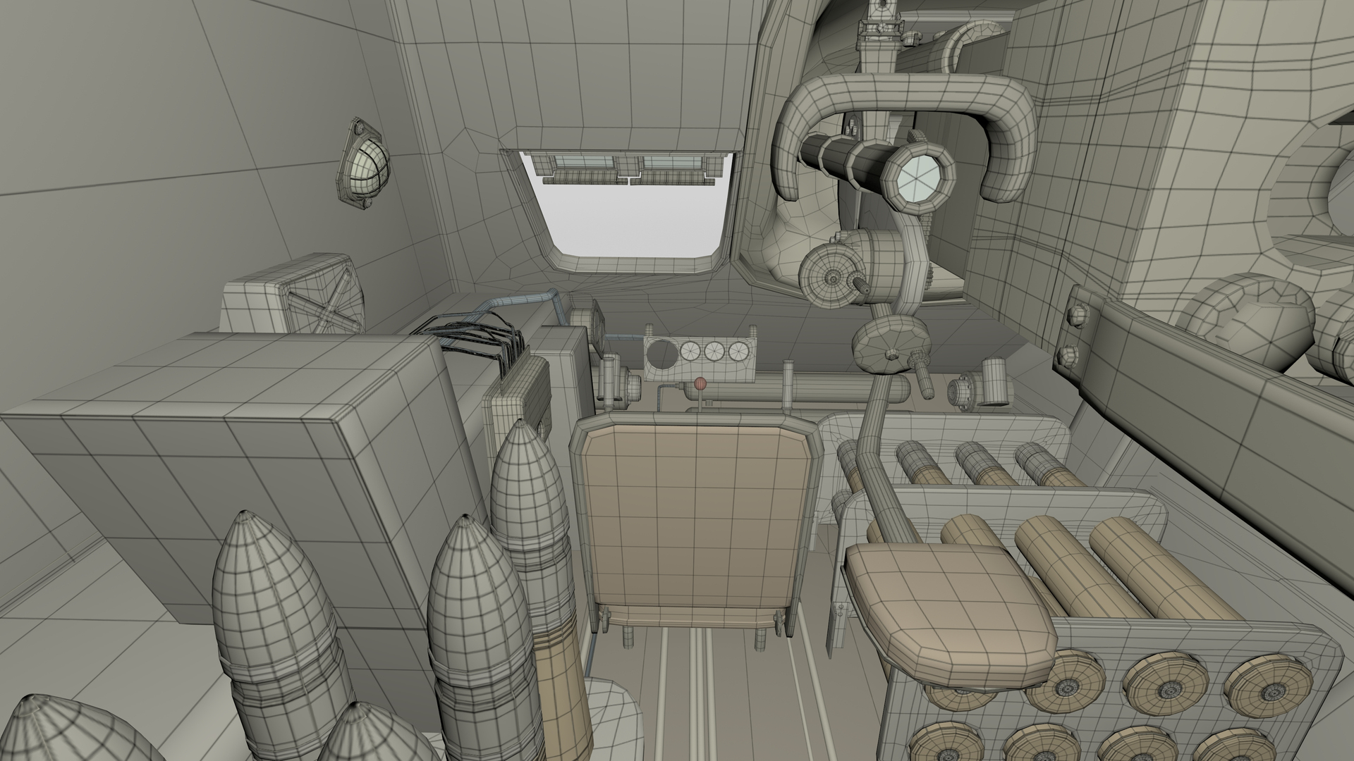 Soviet Tank Interior Engine 3d Obj