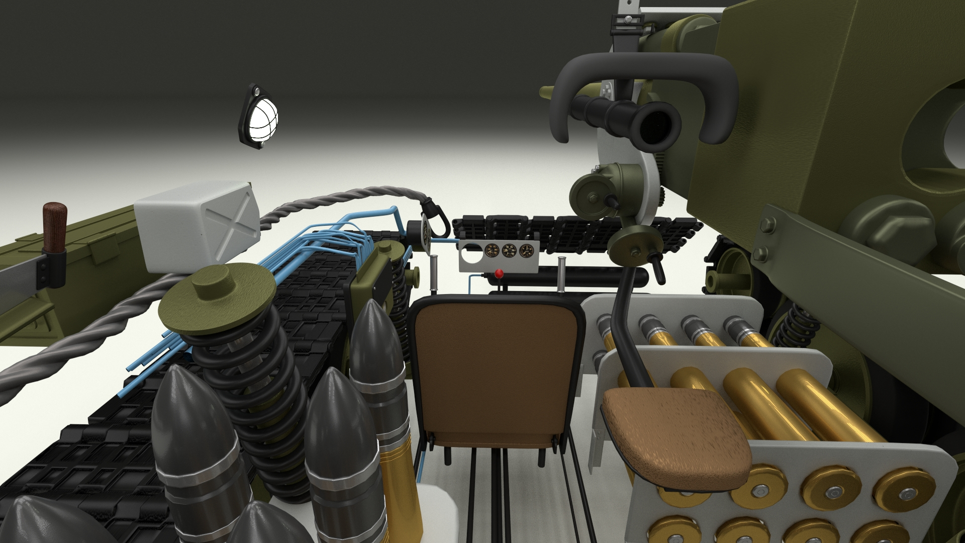 Soviet Tank Interior Engine 3d Obj
