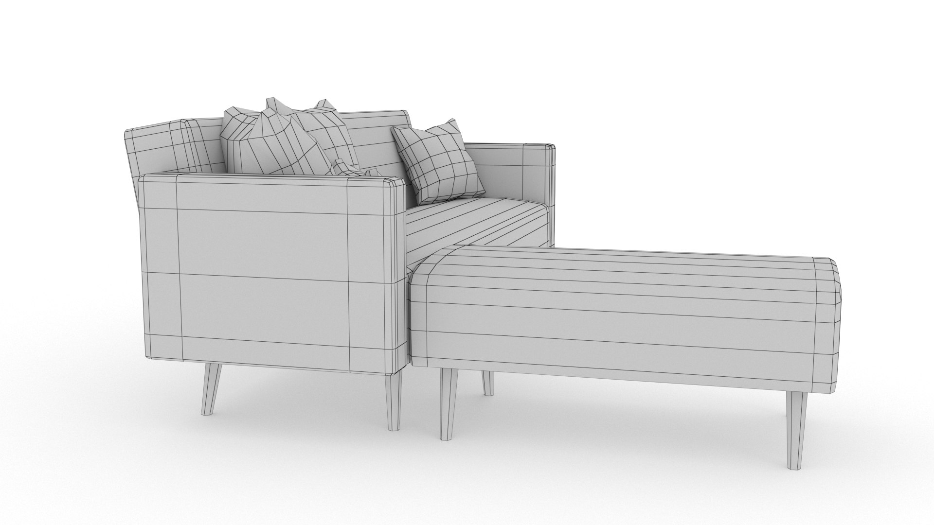 Angle Sofa 3D - TurboSquid 2115211